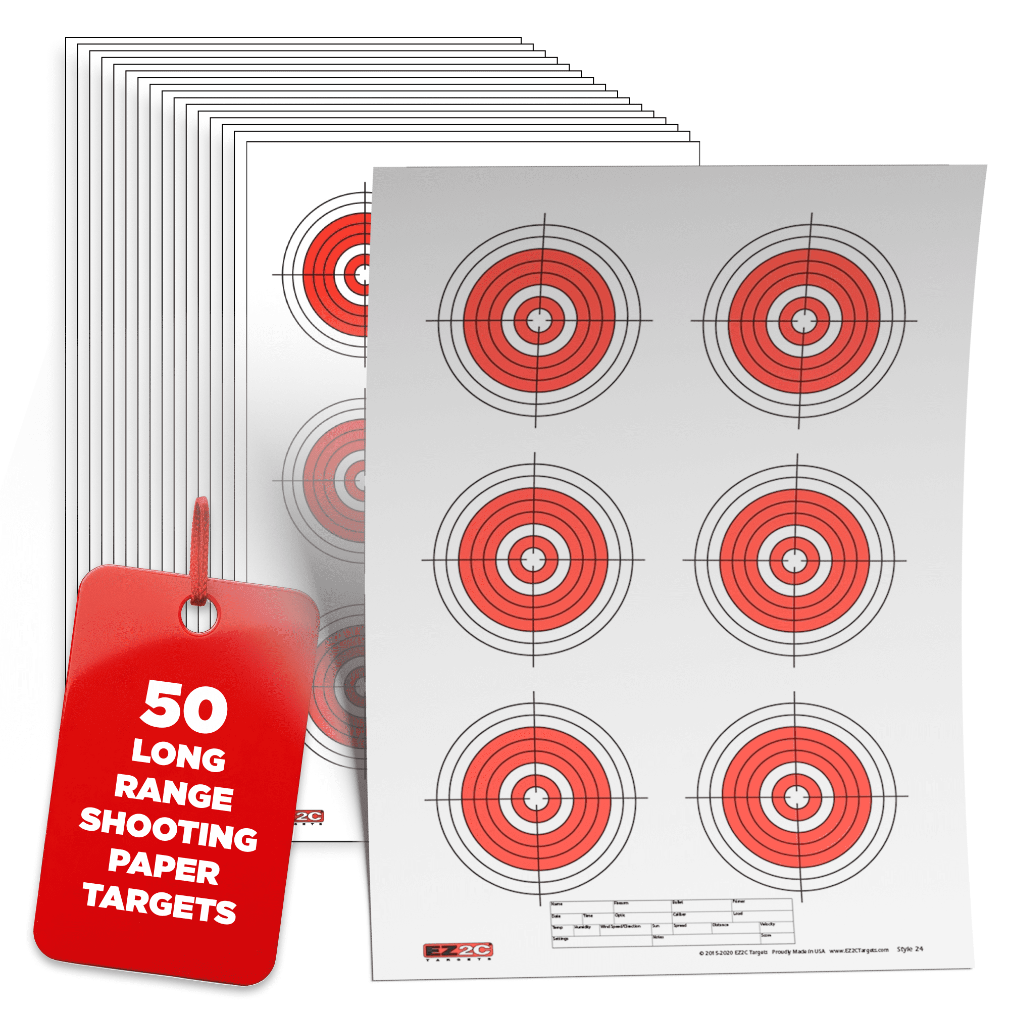 EZ2C Targets : Paper Targets 50 Pack 11"x17" - Walmart.com