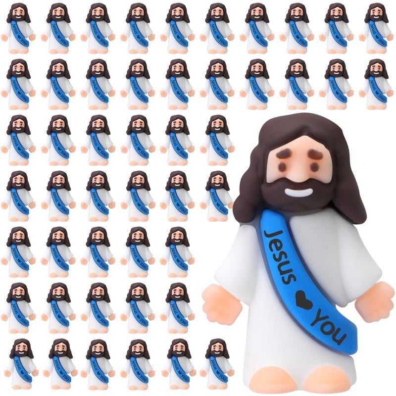 25/50 Pcs Mini Jesus Figures Little Jesus Figures Cute Jesus Ornament ...