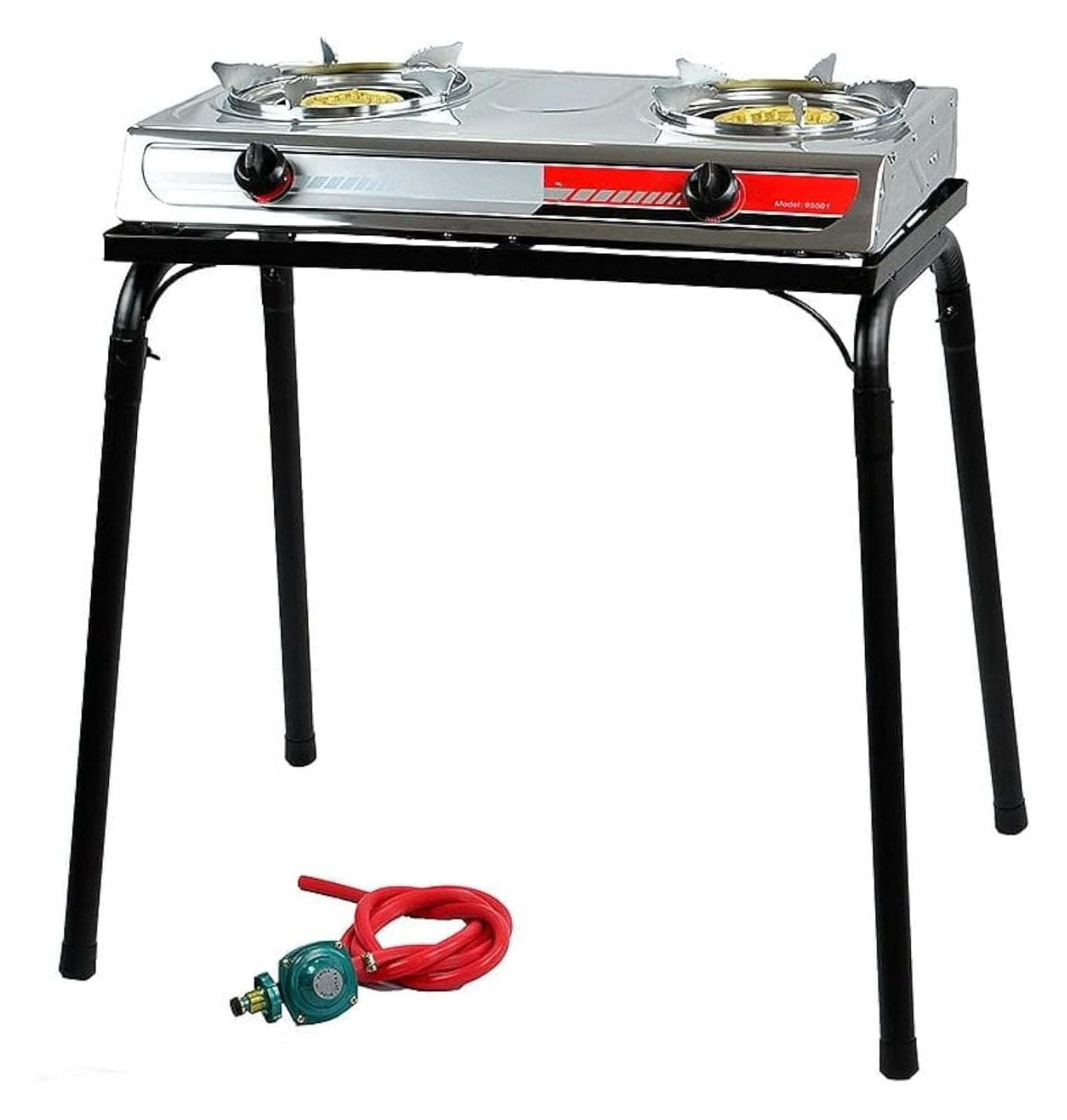 25,516 BTU Double Burner Stove Stand Outdoor Propane Range Dual Propane ...