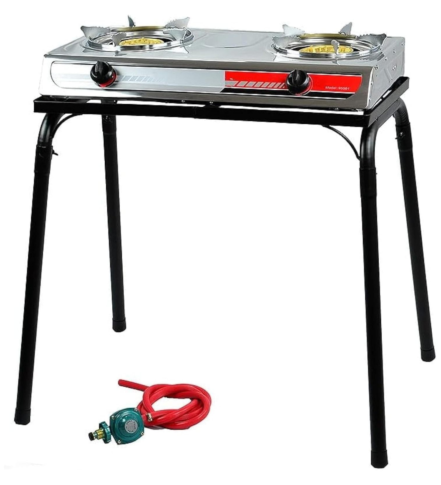 25,516 BTU Double Burner Stove Stand Outdoor Propane Range Dual Propane ...