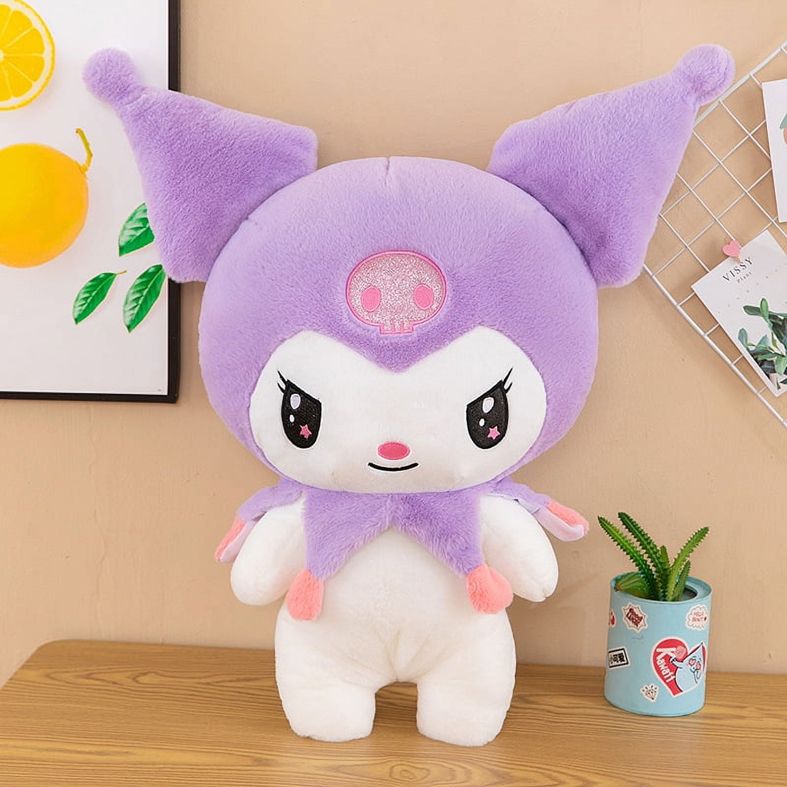 25/55cm Sanrio Cartoon Kuromi Melody Plush Toy Purple Stuff Standing ...