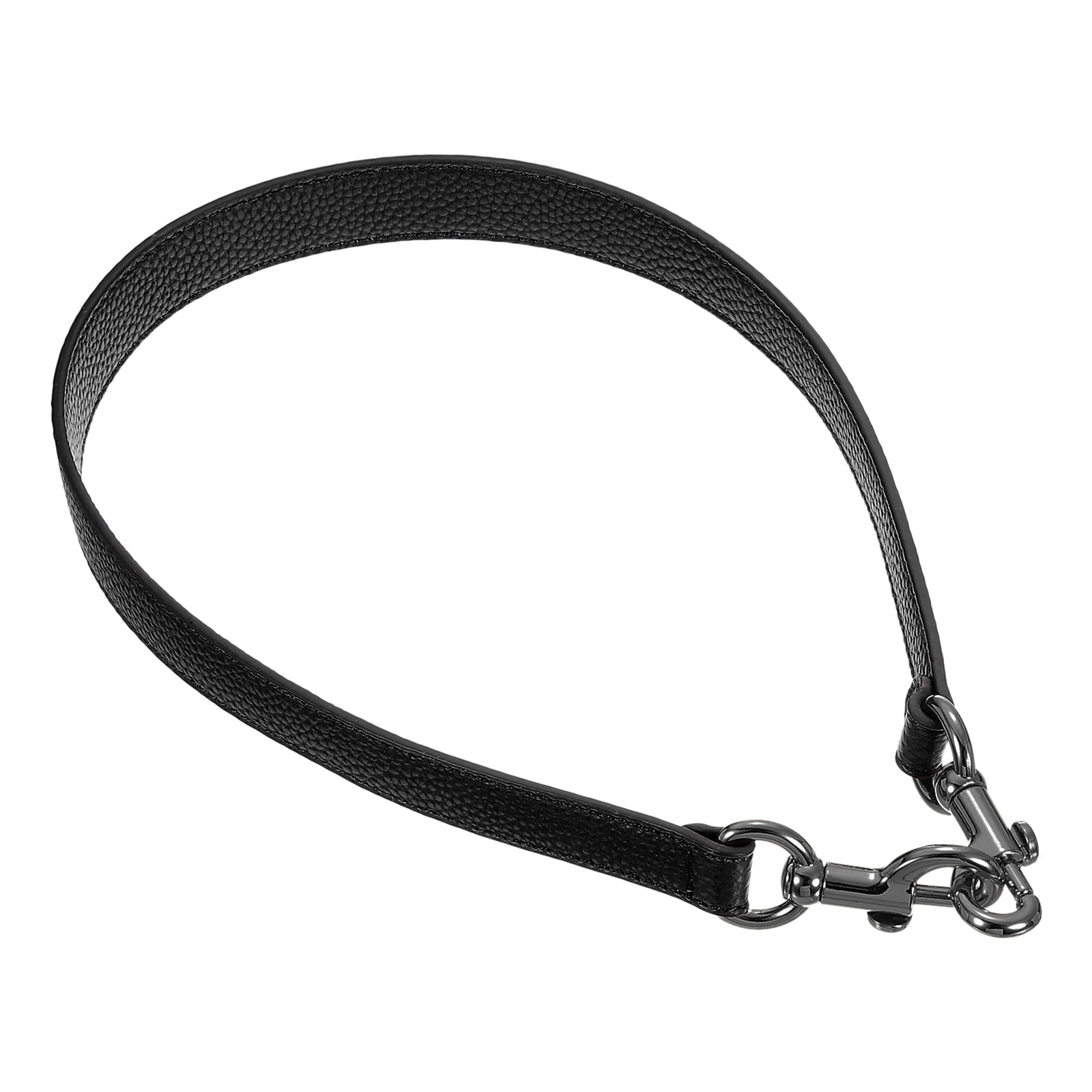 Uxcell 1 Count PU Leather Short Bag Strap with Clasp Black, Grey Buckle ...