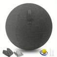 25.59inch Exercise Ball Chair with Fabric Cover, Pilates Yoga Ball ...