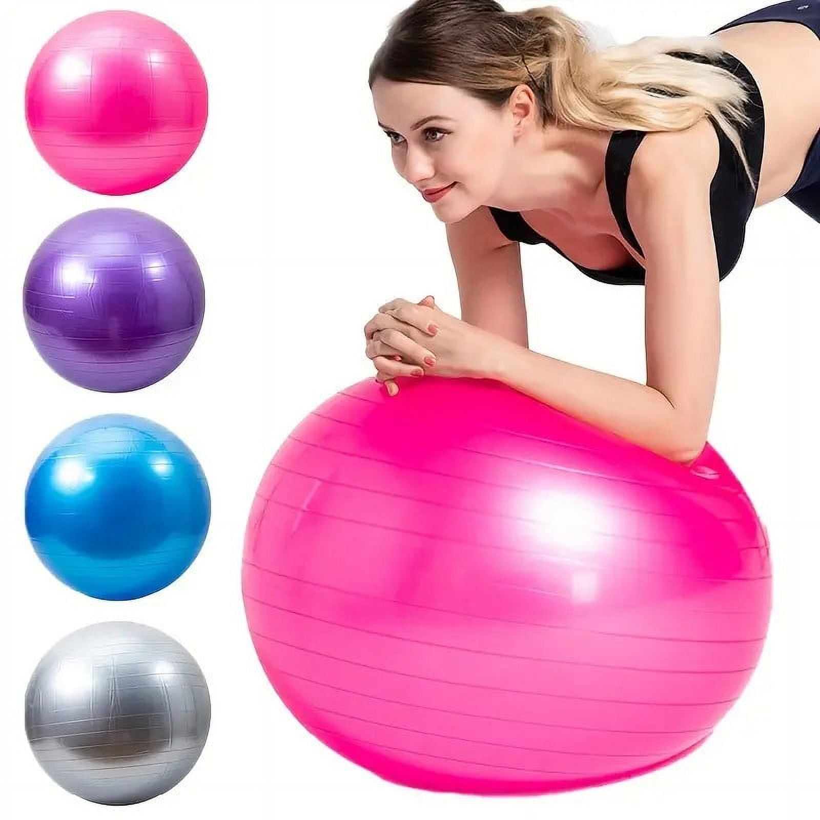 25.5in Pink,Pilates Ball, Exercise Yoga Ball Anti-Burst Stability Ball ...