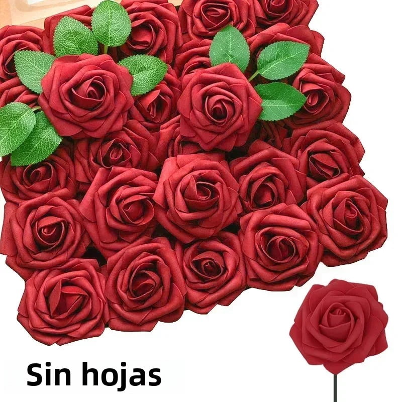25/5pcs Multicolor Artificial Sponge Roses for Wedding and Party ...