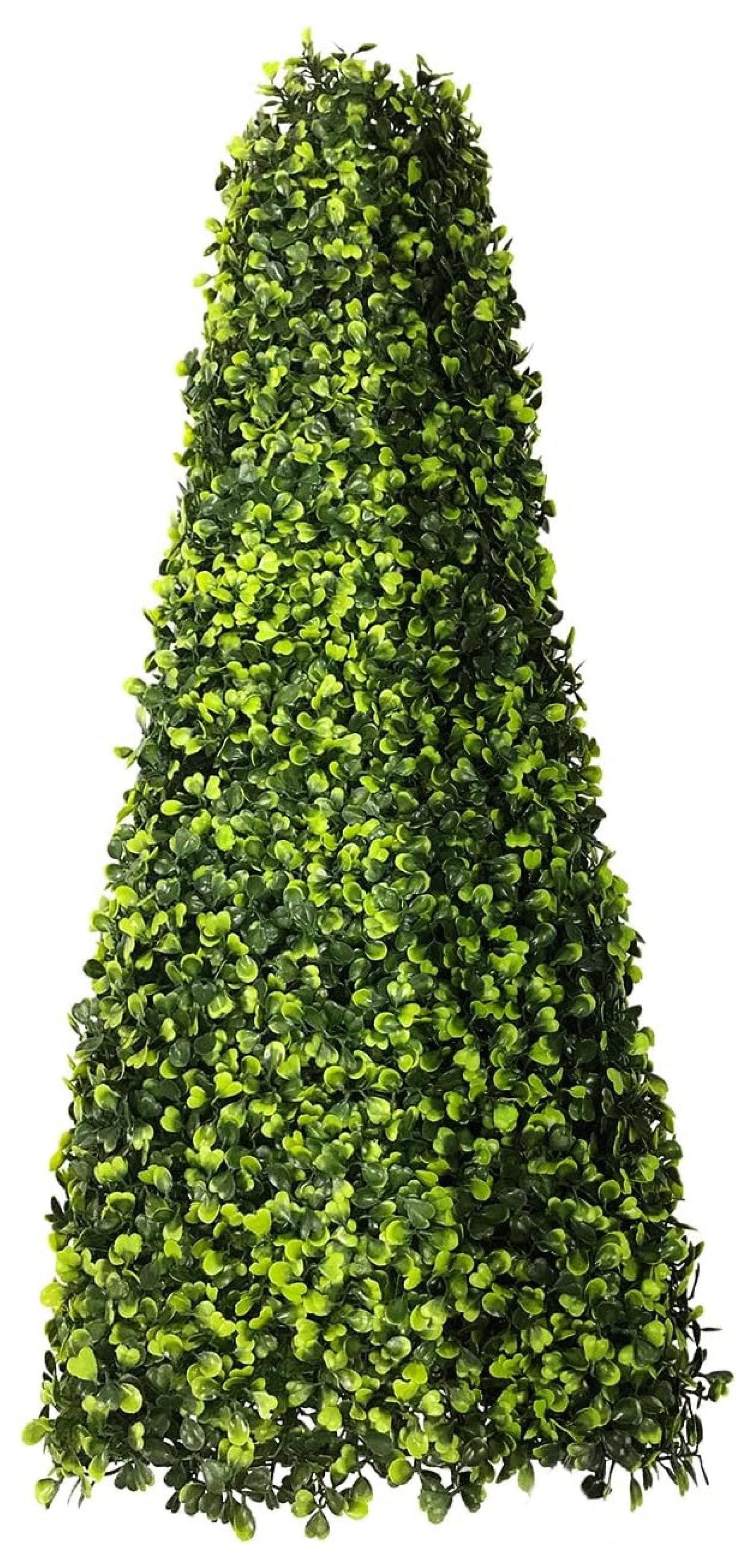 25.6" Artificial Boxwood Trees Topiary Decorative Trees UV Resistant ...