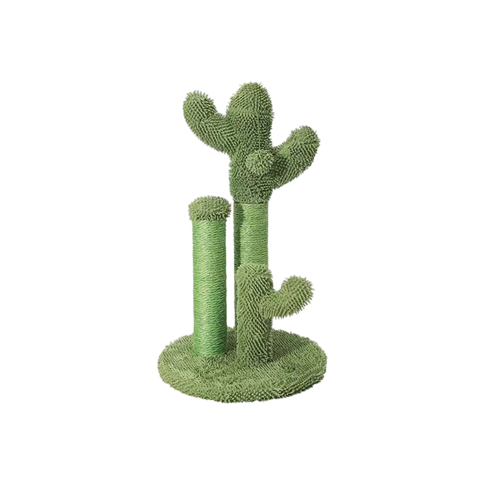 25.6" Cactus Cat Scratching Post for Indoor Cats - Medium Natural Sisal ...