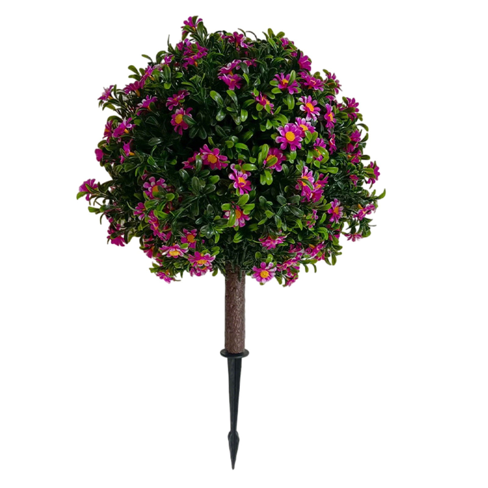 25.6"x17.7" Artificial Topiary Tree with Pink Eucalyptus,UV Resistant ...