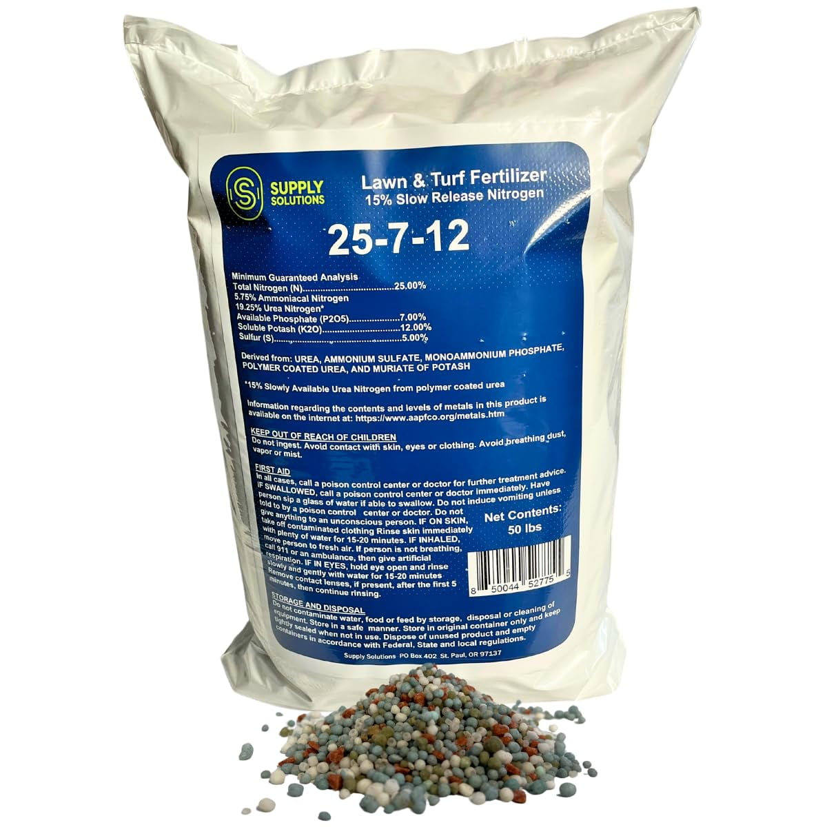 25-7-12 Lawn Fertilizer - Lawn Food for Grass, Turf and Garden for ...