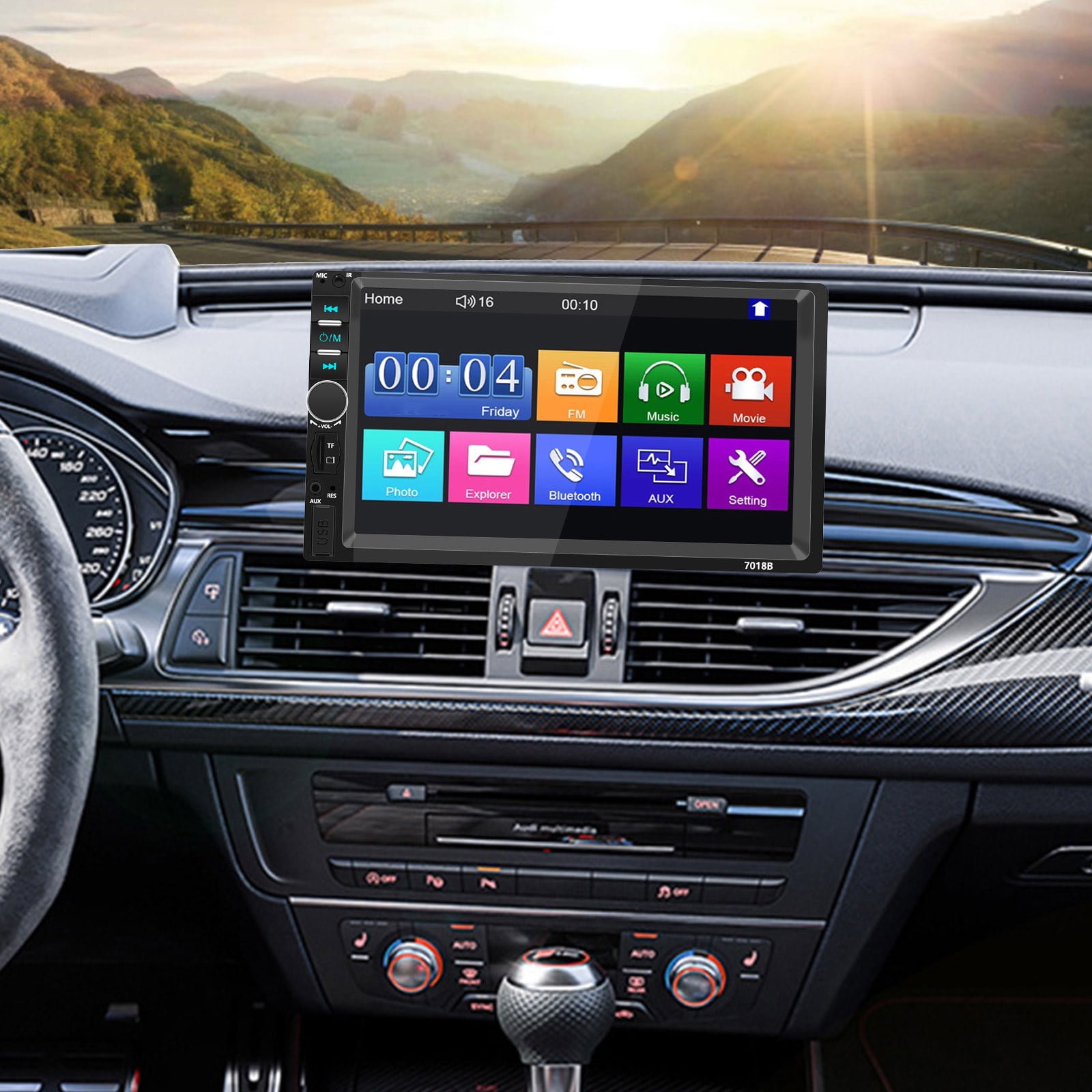 Bksdlh 7-inch Touch Screen Car Player, Bluetooth Hands-free, Reversing ...