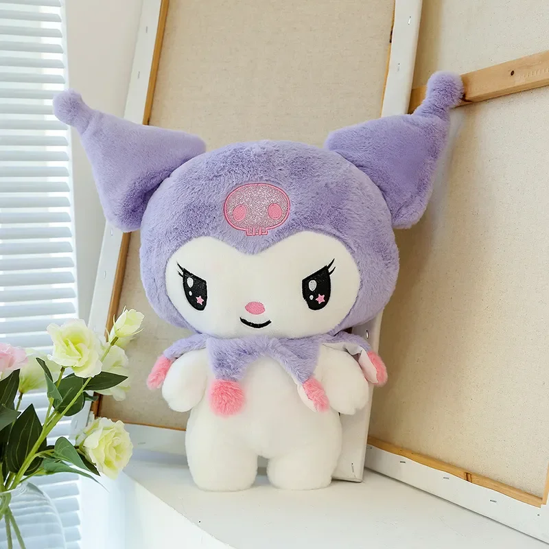 25-70cm Sanrio Cartoon Melody Kuromi Plush Toy Purple Stuff Standing ...