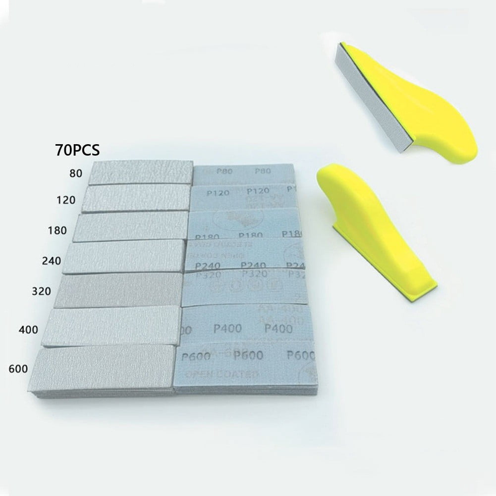 25*90mm black sand back flocking water sandpaper DIY polishing hand toy ...