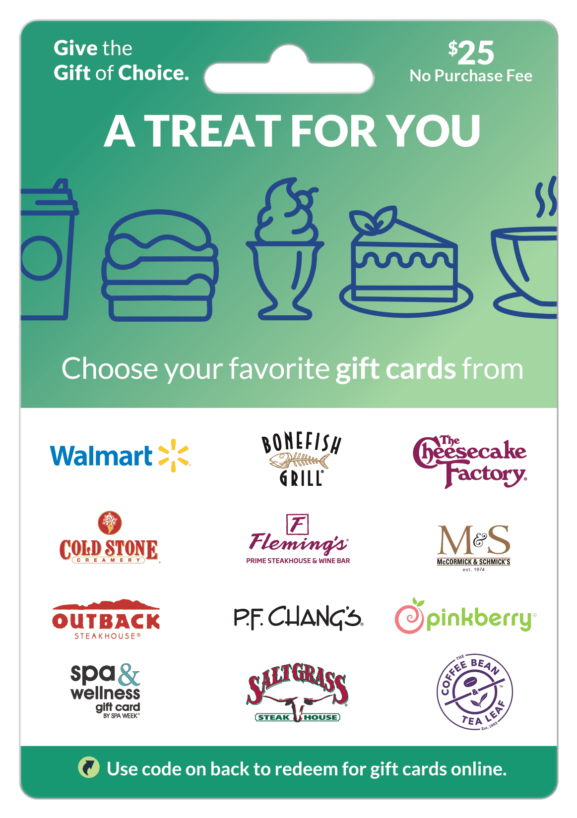 $25 A Treat For You $25 Gift Card - Walmart.com