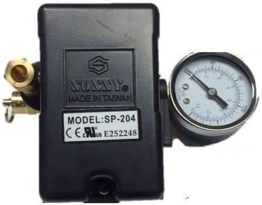 25 AMP Air Compressor Pressure Switch 4 Port 145-175 PSI w/Side Mount 0 ...