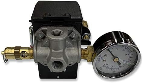 25 AMP Air Compressor Pressure Switch 4 Port 95-125 PSI w/Side Mount ...