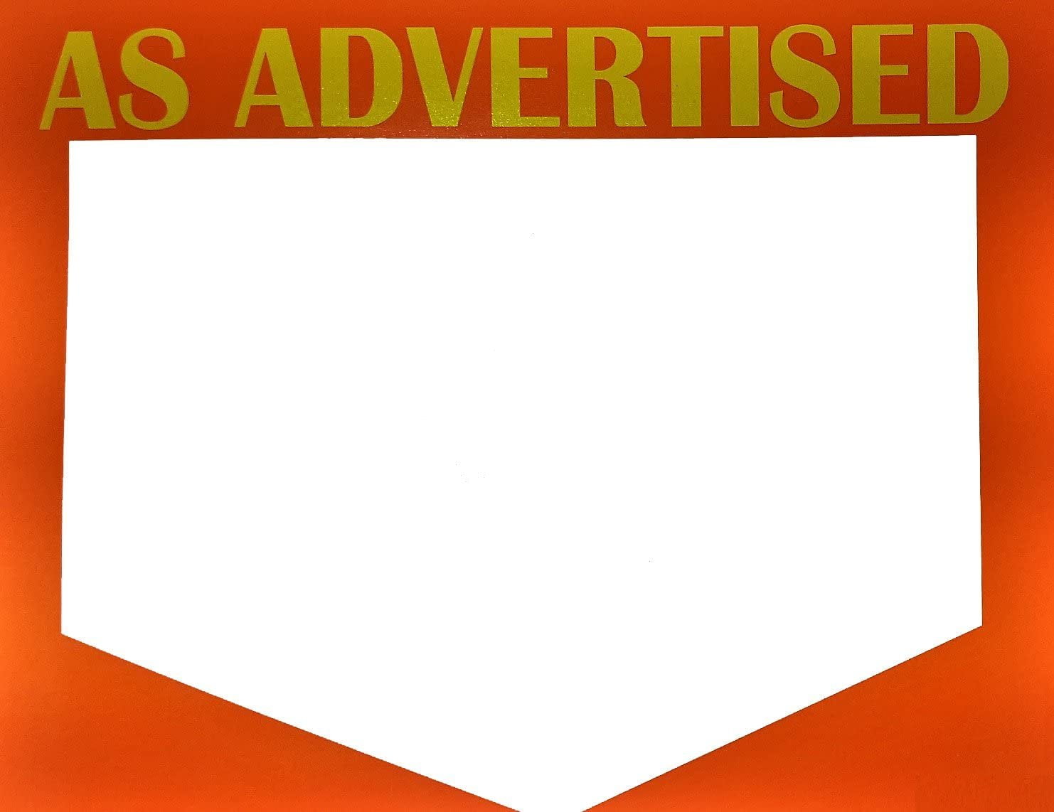 25"AS ADVERTISED" - 7" x 5.5" Writable Paper Retail Store Price Signs ...