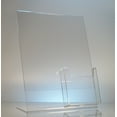 25 Acrylic 8-1/2x11 Slanted Sign Holders with 4x9 Tri-Fold Brochure ...