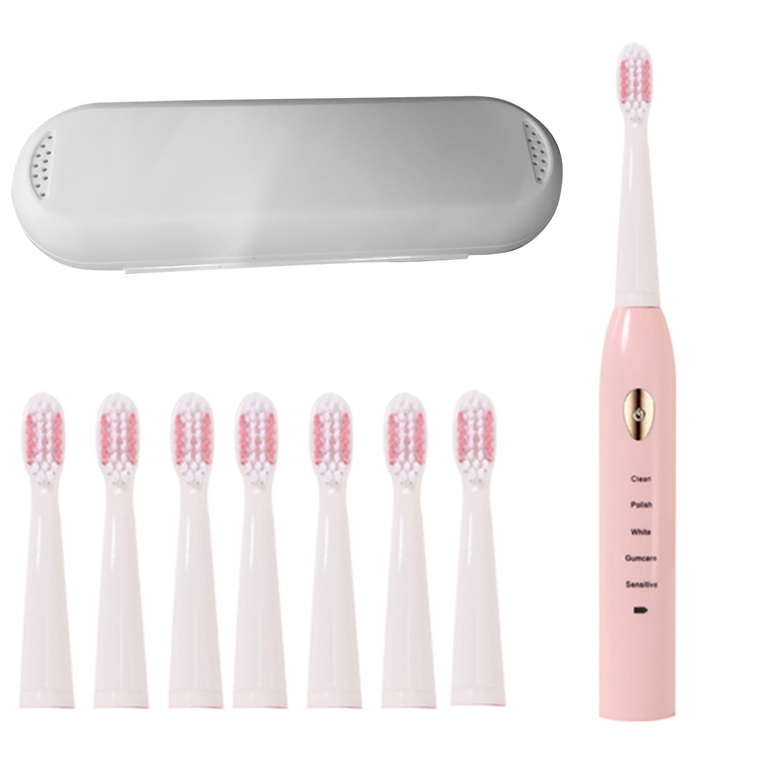 Under 25, Adult Toothbrush, 8 Brush Heads, Soft Bristle, Travel Case ...