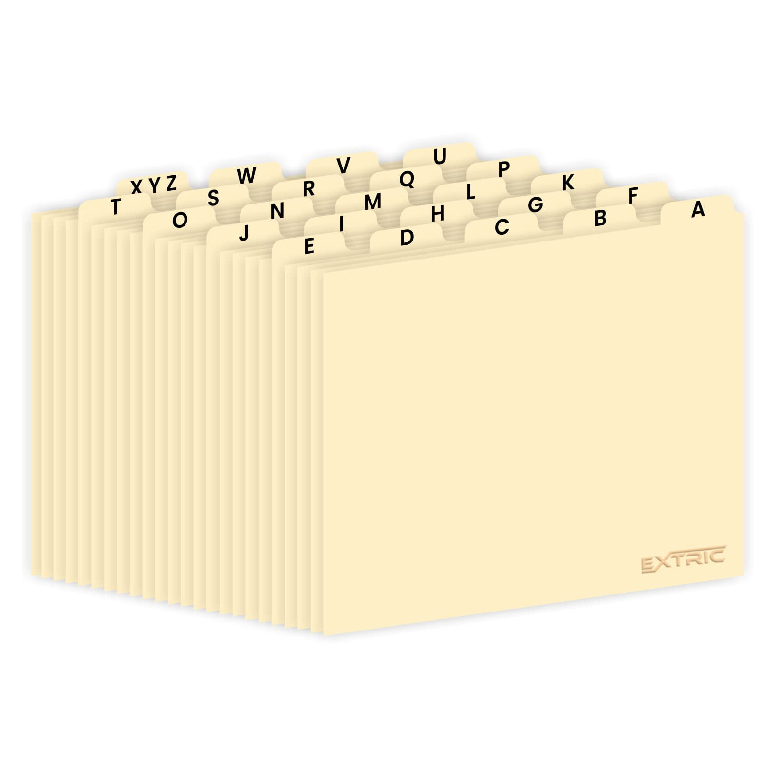 25 Alphabet Dividers â€“ Letter Size File Dividers, Heavyweight Manila ...
