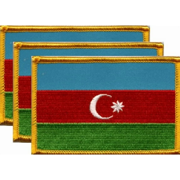 25 Azerbaijan Flag Patches, Embroidered Iron On or Sew On, Measures 3.50" x 2.25" - Walmart.com