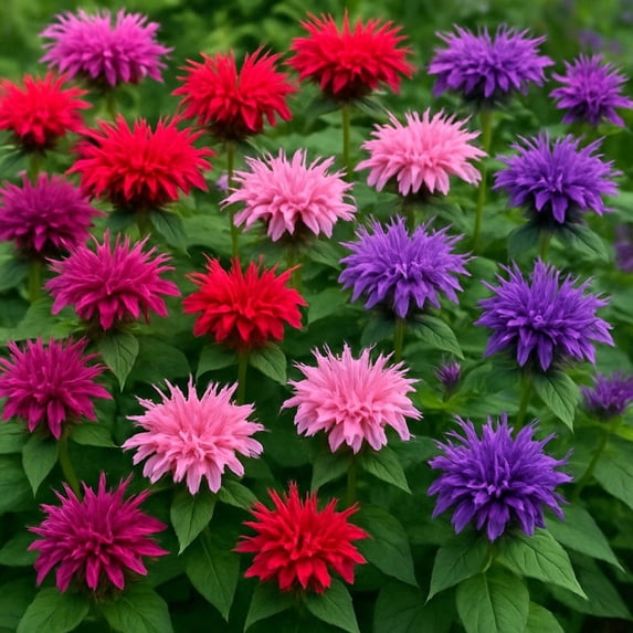 Seedville USA, Bee Balm Mix Seeds, Lemon Mint Monarda, Red, Pink ...