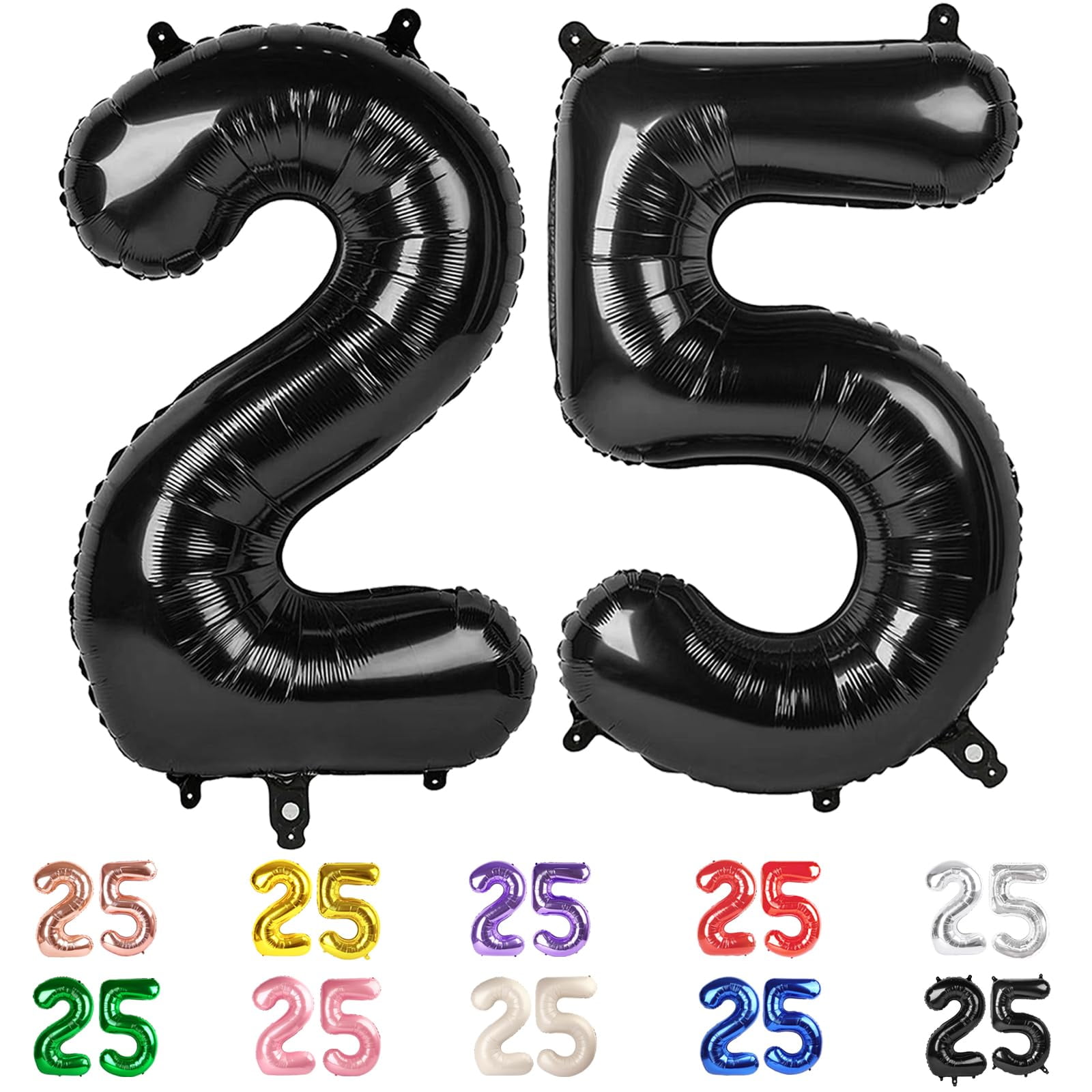 25 Balloon Numbers, 25th Birthday Decorations for H2FSDWomen Number 52 ...