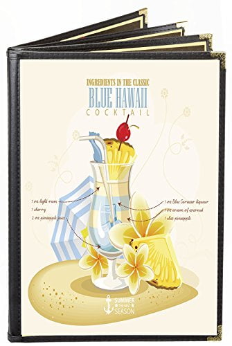 25 Better Quality #3177 Black Quad Panel Booklet - 8-View - 8.5" Wide x ...