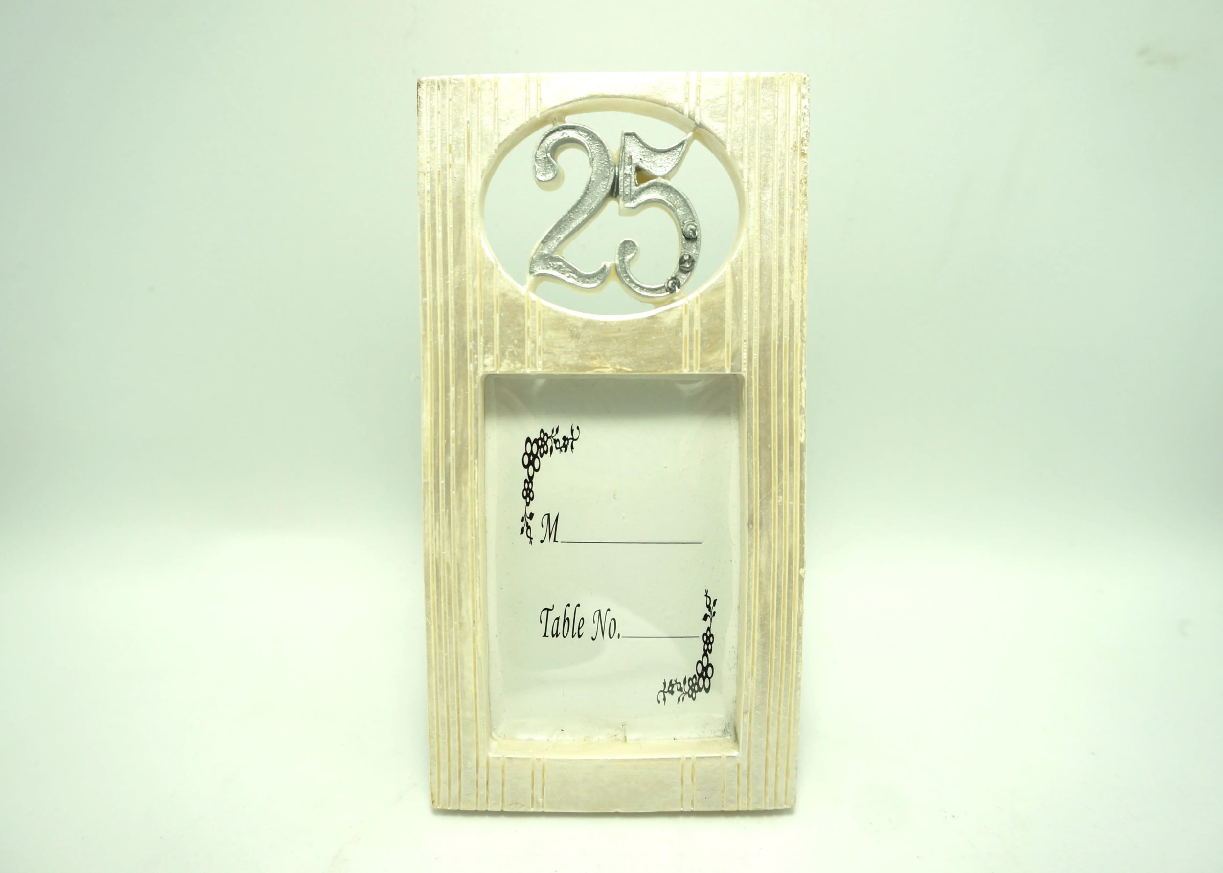 25 Birthday Anniversary Celebration Sliver Picture Frame card holder ...