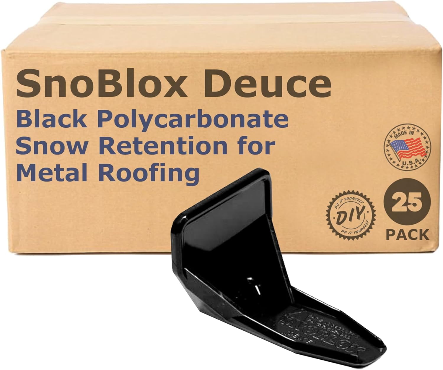 (25) Black Roof Ice Guard Snow Guard Snow Stops for R-Panel PBR and ...