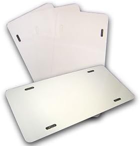 25 Blank White Aluminum License Plates 6"x12" - Walmart.com