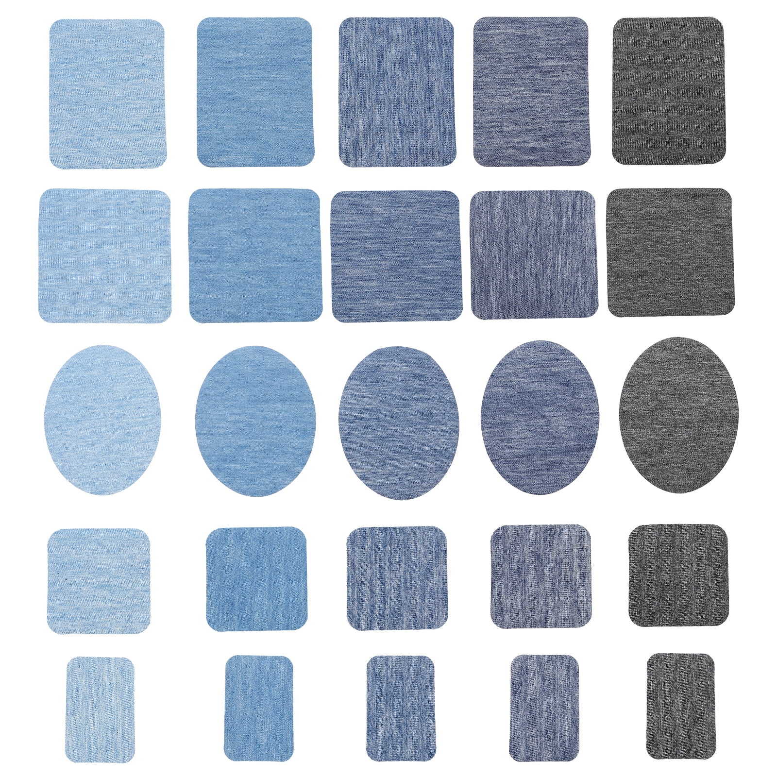 25 Blue Denim Patches for Clothing Repair, Jeans, Inner Thighs ...