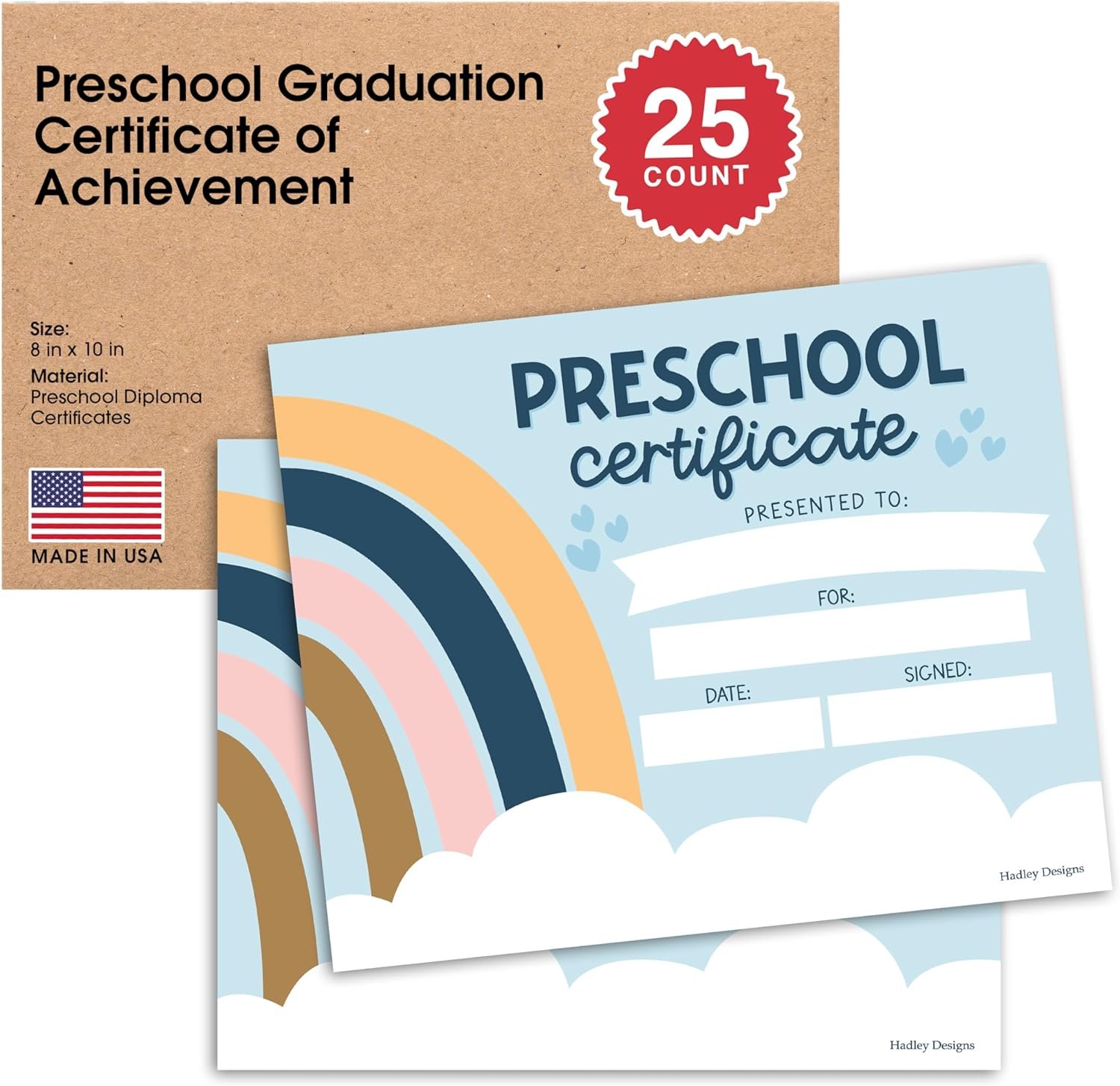 25 Boho Preschool Graduation Certificates - Prek Diploma Certificate of ...