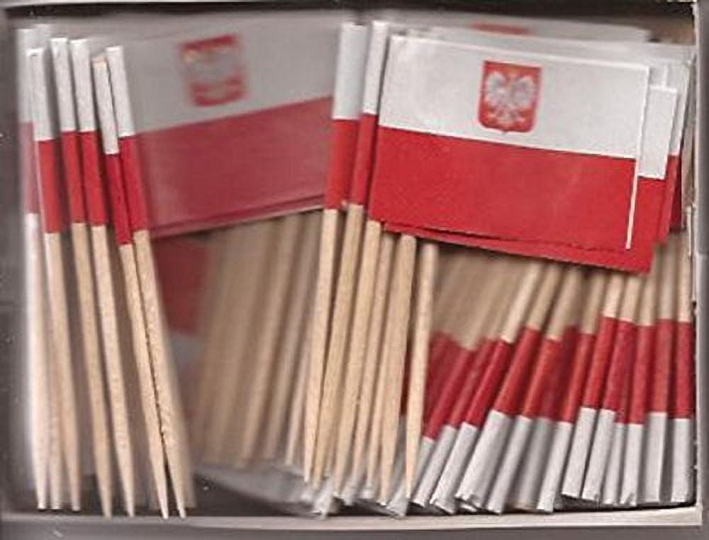 25 Box Wholesale Lot of Poland Toothpick Flags, 2500 Small Mini Polish ...