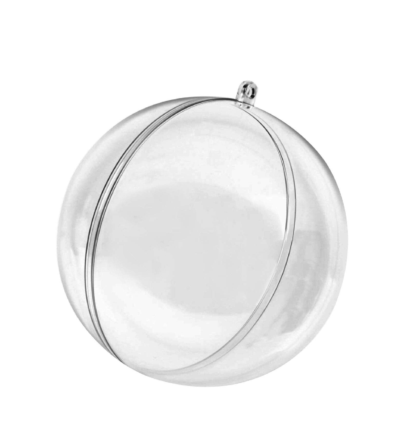 25 Bulk 3" DIY Clear Fillable Plastic Craft Ball for Christmas ...