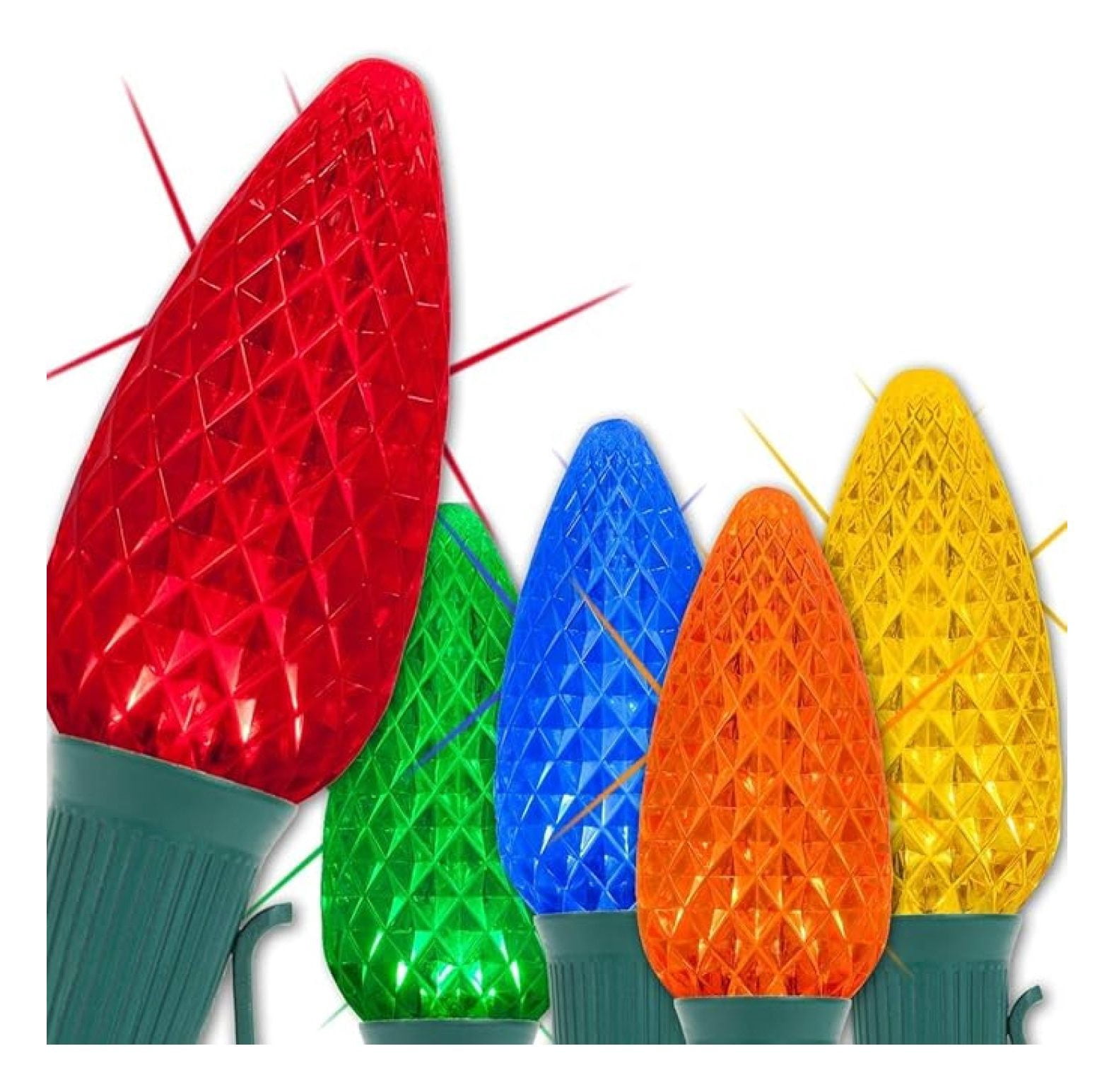 25' C9 OptiCore LED Multicolor Outdoor Christmas Twinkle Lights – Heavy ...