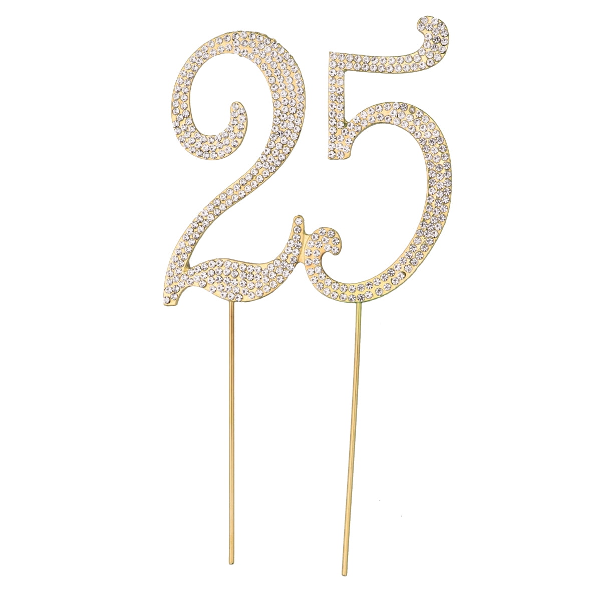 25 Cake Topper for 25th Birthday Party or Anniversary Crystal ...