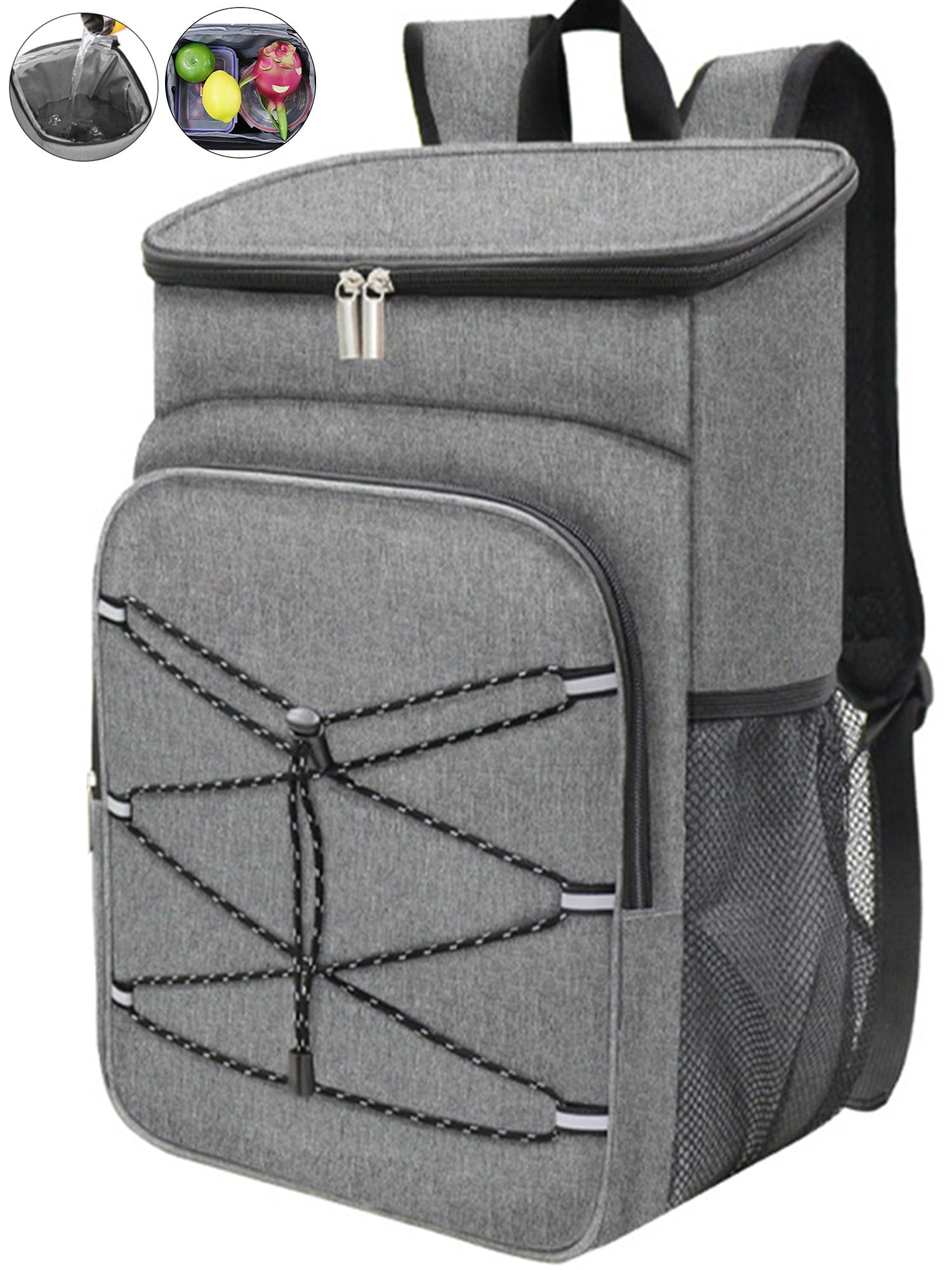 25 Cans Insulated Cooler Backpack,Leakproof Waterproof Soft Sided ...