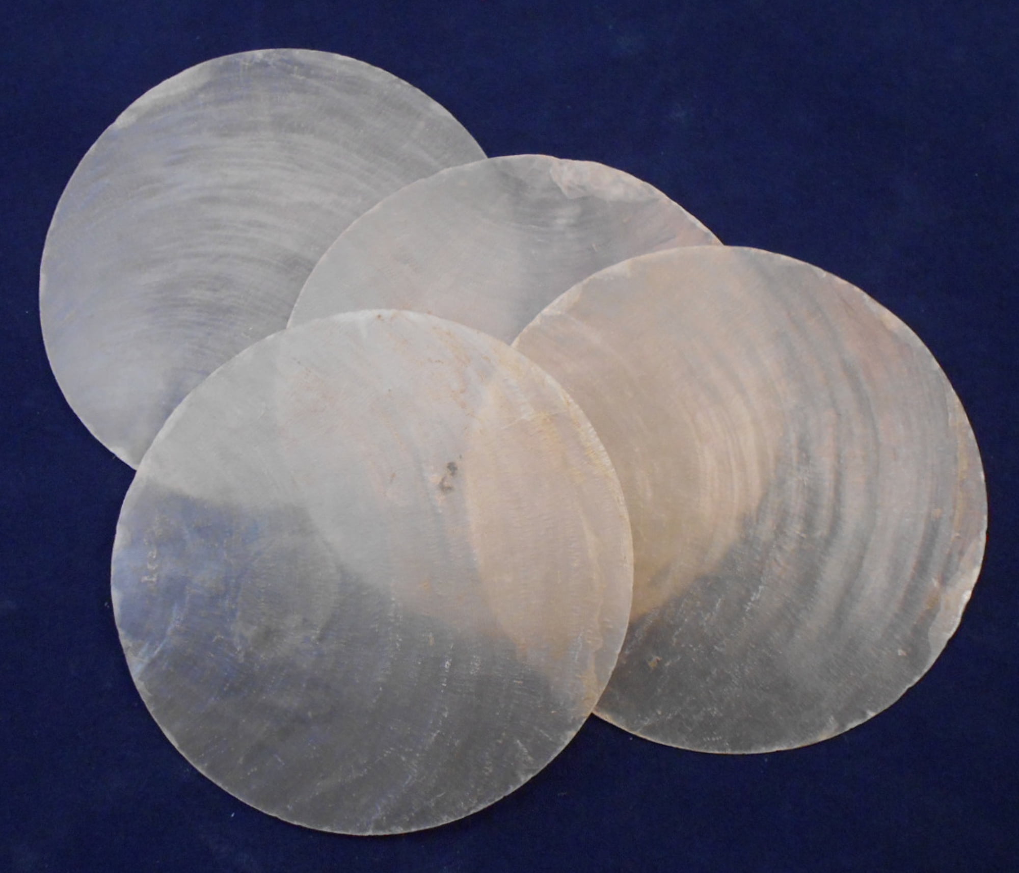 25 Capiz Shells White Round Cut 3" Diameter (76 mm) For Crafts ...