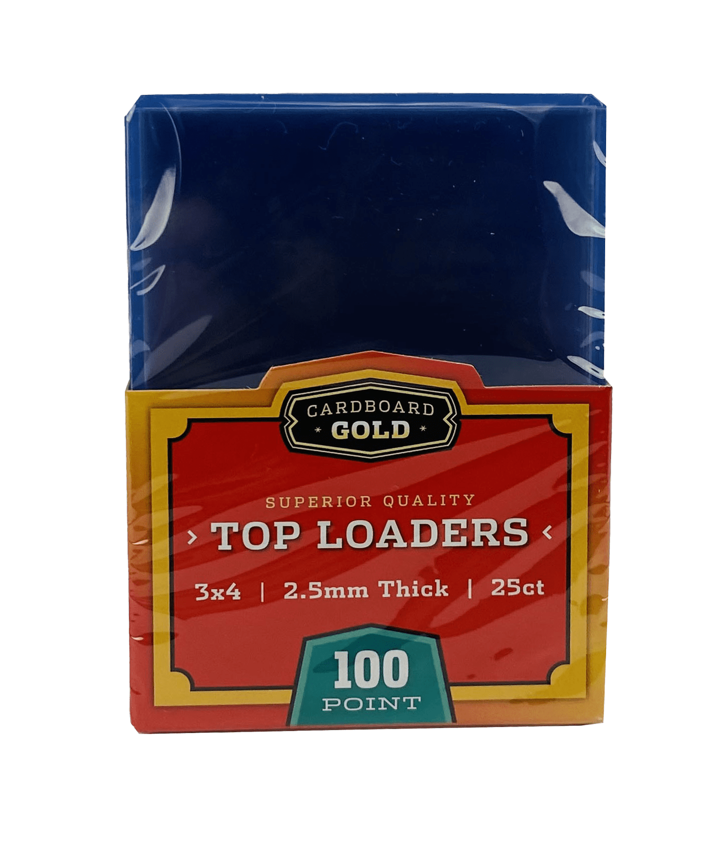 Cardboard Gold 3x4 Thick Card Holder, Holds 100pt Trading Cards, Clear ...
