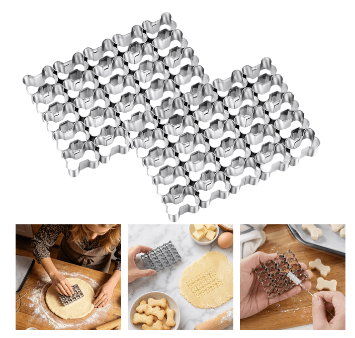 25 Cavity Dog Bone Cracker Cutter, Non-stick Cracker Cutter Mini Dog ...