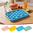 25-Cavity Silicone Ice Cube Tray Round Ice Mold for Cocktails Whiskey ...