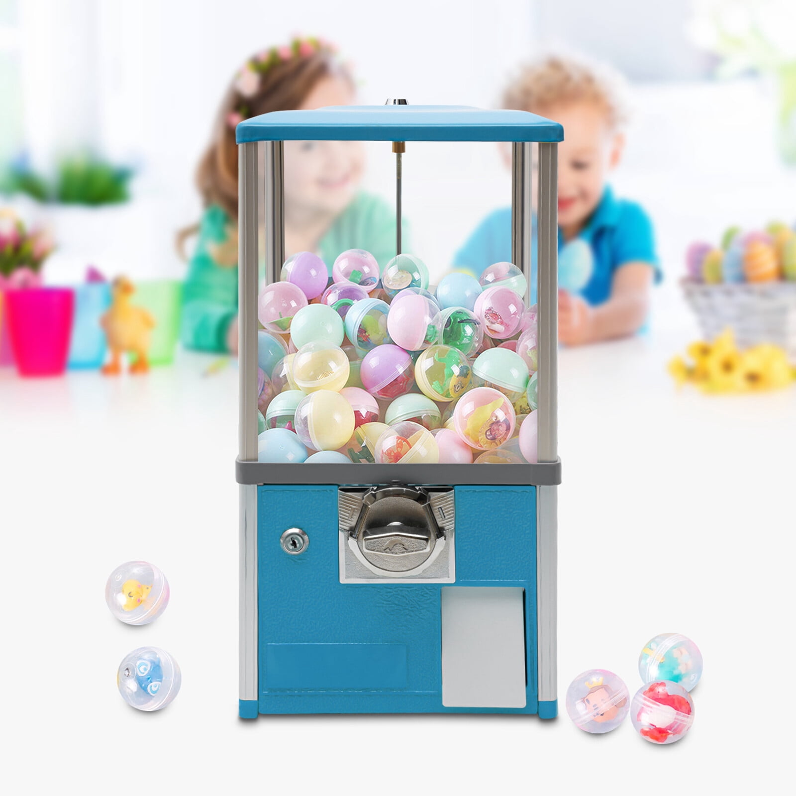 25-Cent Gumball Machine 20" H Vending Coin Bank Vintage Gumballs ...