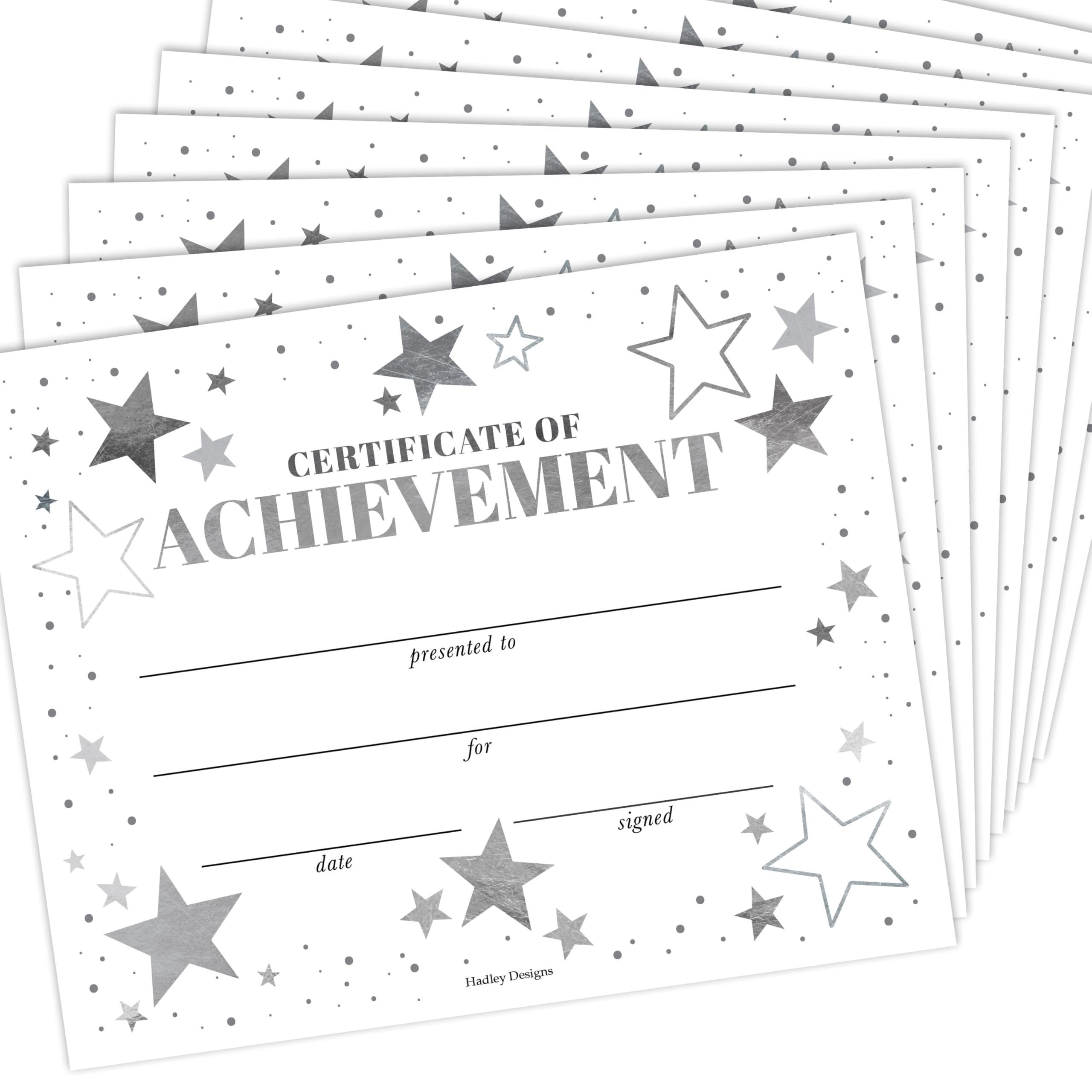 25 Certificate of Achievement Awards - 8 x 10" Student Award ...