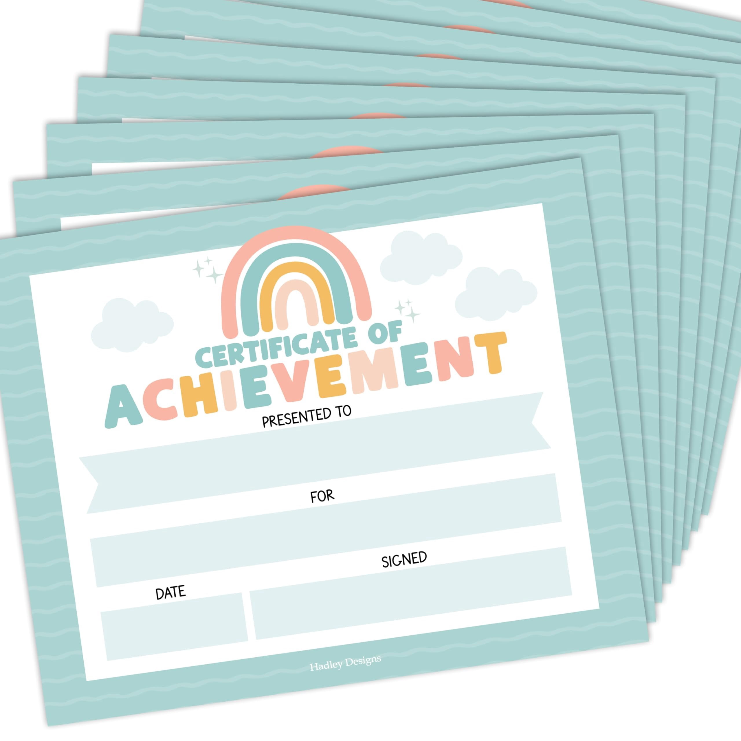 25 Certificate of Achievement Awards - 8 x 10" Student Award ...