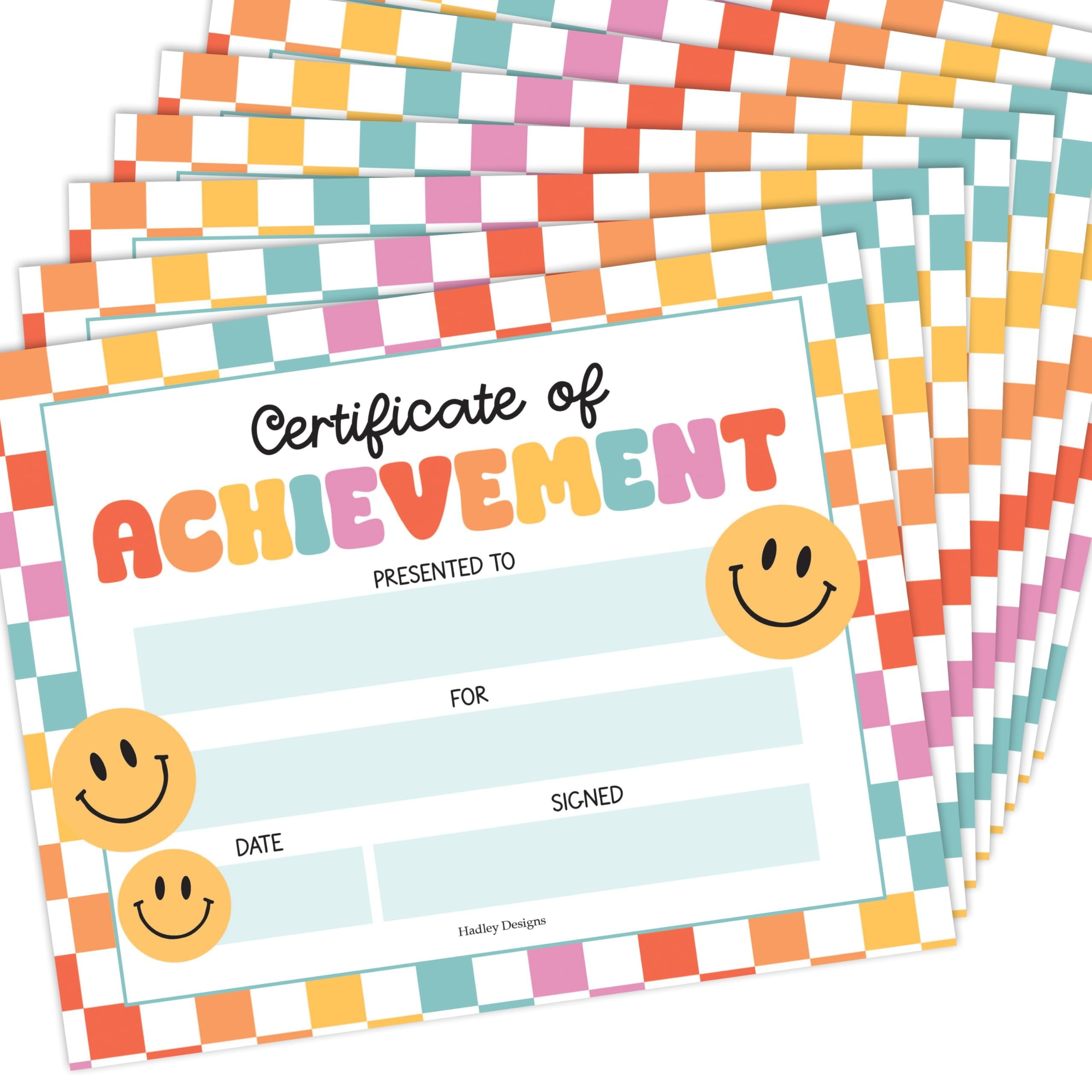 25 Certificate of Achievement Awards - 8 x 10" Student Award ...