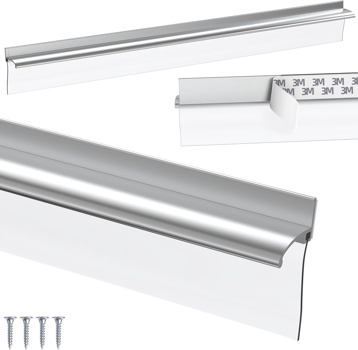 25" Chrome Framed Shower Door Replacement Drip Rail with Shower Door ...