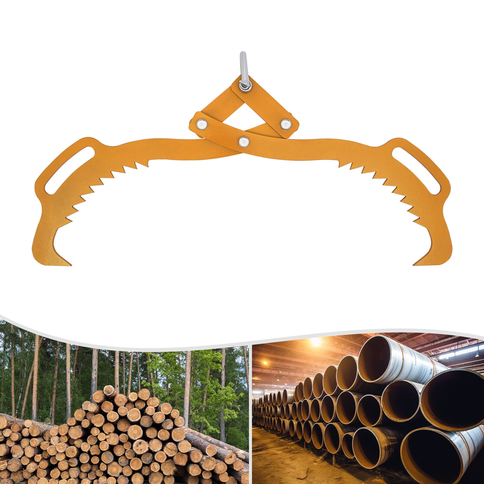 25" Claw Hook Log Lifting Tongs 1000kg Load-bearing Heavy Duty Grapple ...