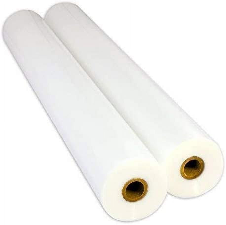25" Clear 5 Mil Thermal Roll Lamination Film (Quantity 2) w/ 1" Core ...