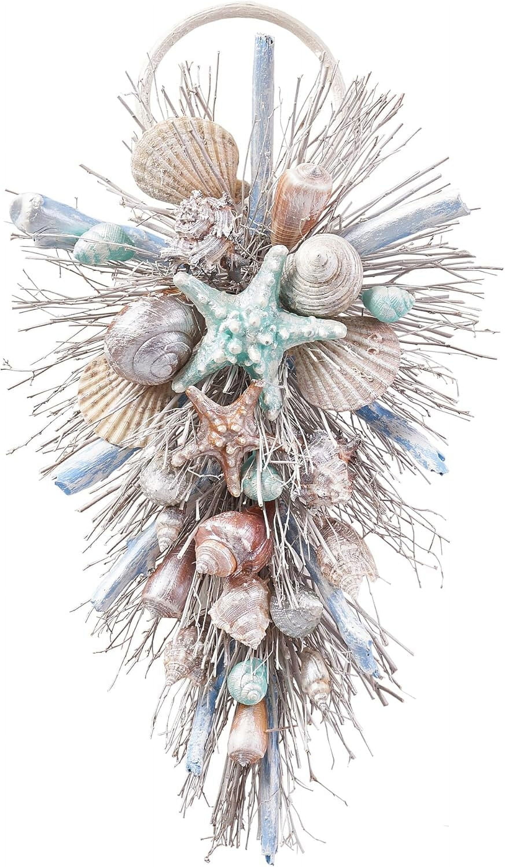 25" Coastal Tearrop Summer Swag - Handcrafted with Capiz Shells ...
