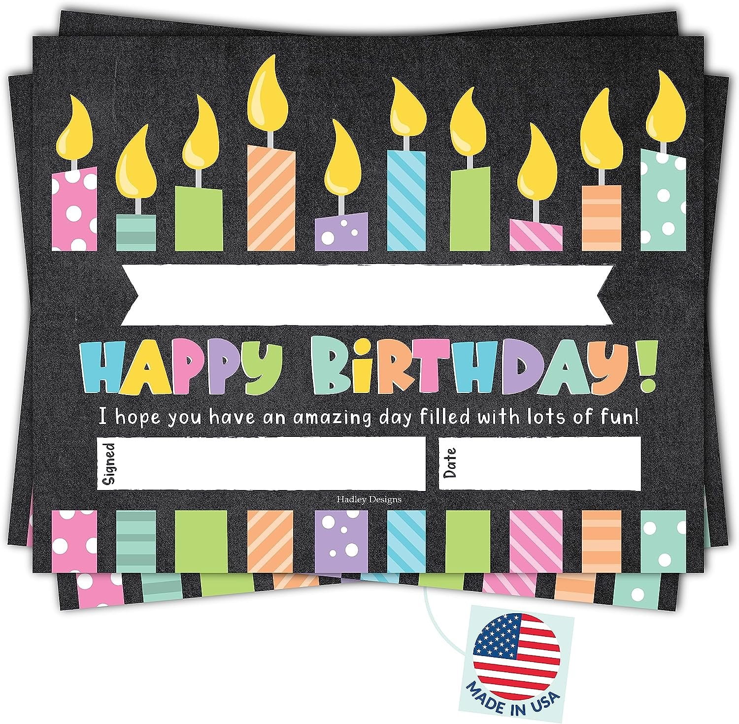 25 Colorful Birthday Certificates For Kids Classroom Birthday Gifts ...